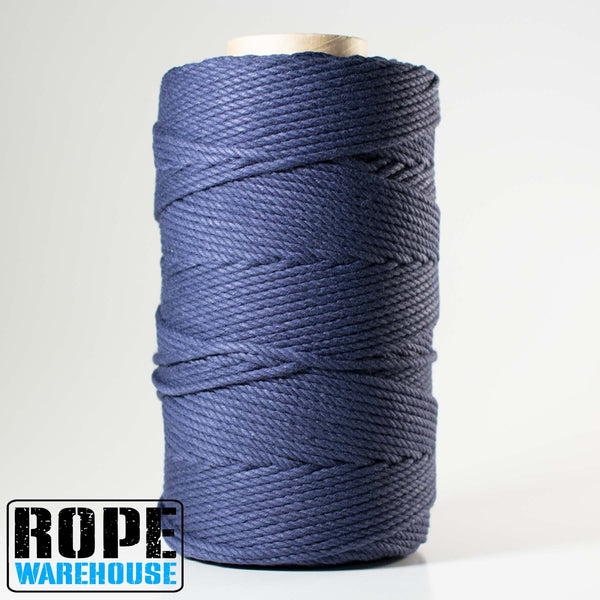 3MM X 400M NAVY 4 STRAND COLOURED COTTON ROPE – ROPE WAREHOUSE