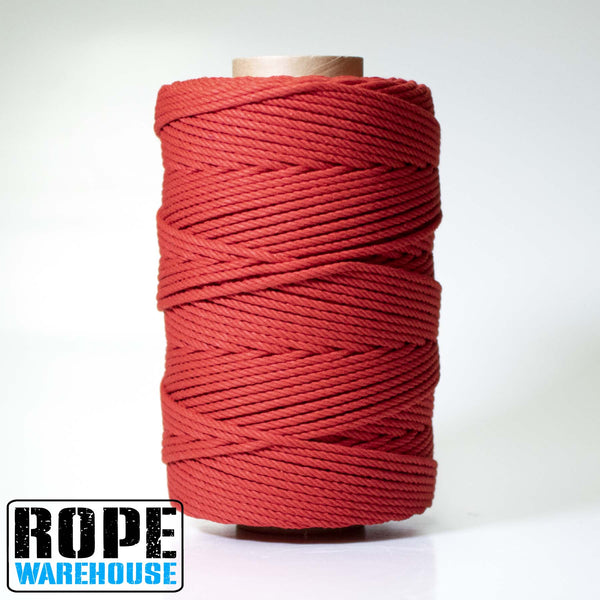 3MM X 400M RED 4 STRAND COLOURED COTTON ROPE – ROPE WAREHOUSE